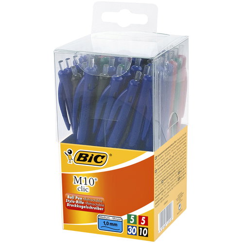 Balpen Bic M10 medium assorti in tubo 🛒 MKB Office