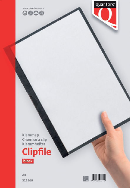 Klemmap Quantore A4 3mm zwart 🛒 MKB Office