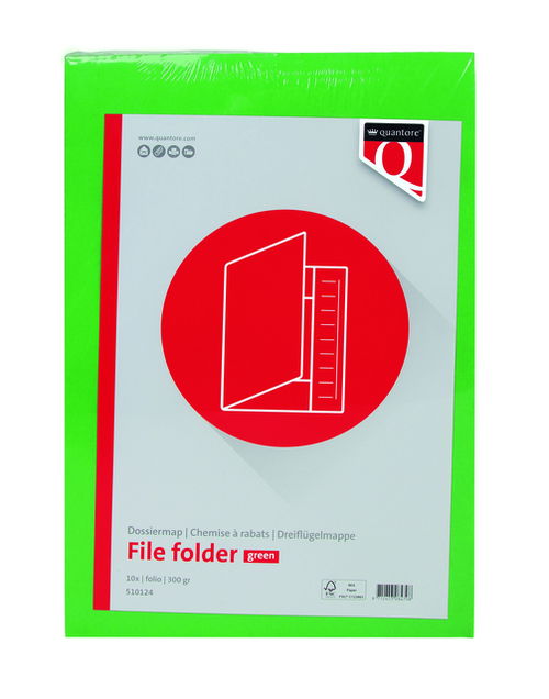 Dossiermap Quantore folio 300gr groen