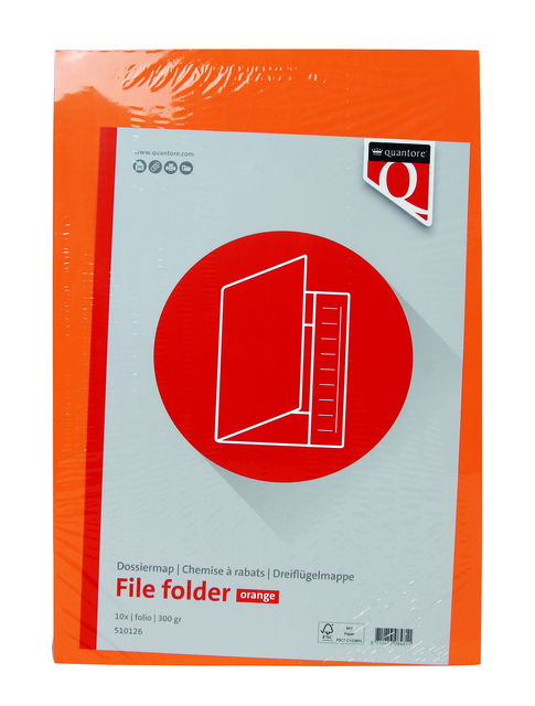 Dossiermap Quantore folio 300gr oranje 🛒 MKB Office