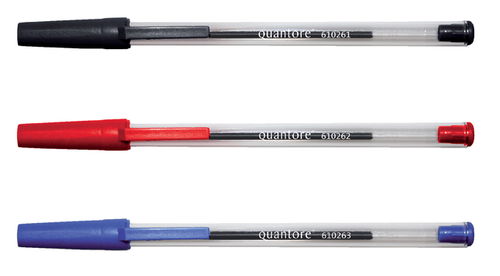Balpen Quantore drukknop zwart medium 🛒 MKB Office