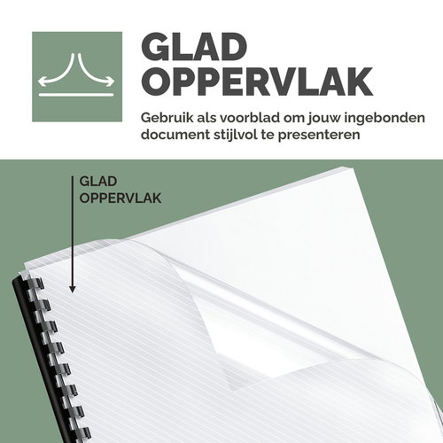 Voorblad Fellowes A4 PVC 180micron recycled 100 stuks