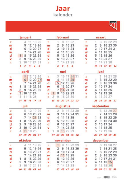 Jaarkalender 2025 Quantore